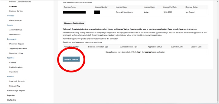 Online Services Portal – Alabama Board of Funeral Service